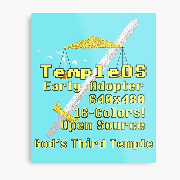 "TempleOS Early Adopter - Terry A Davis, Programmer, Meme" Metal Print ...