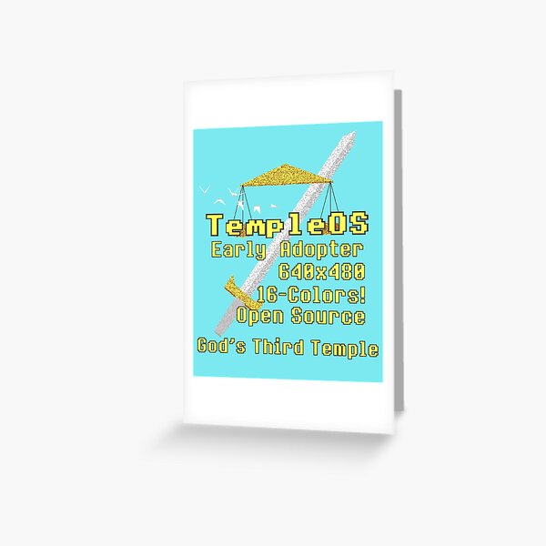 "TempleOS Early Adopter - Terry A Davis, Programmer, Meme" Greeting ...