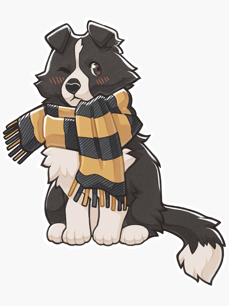 "Newt border collie " Sticker for Sale by Ikebee | Redbubble