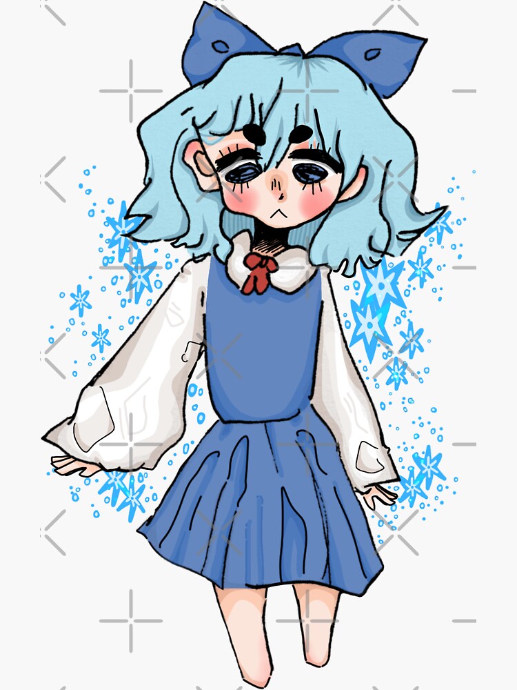 "cirno" Sticker by katherinedraws | Redbubble