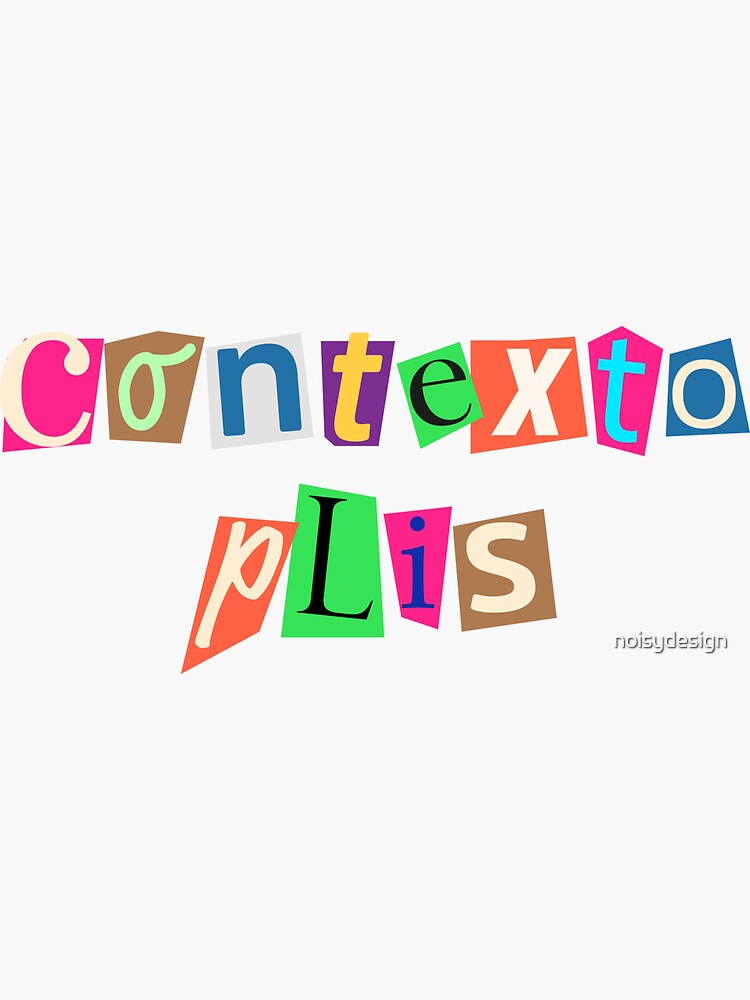 "Contexto Plis" Sticker by noisydesign | Redbubble