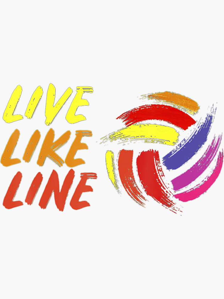 "Live Like Line Volleyball Volleyball Sports " Sticker by ...