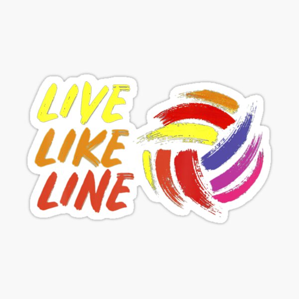 "Live Like Line Volleyball Volleyball Sports " Sticker by ...