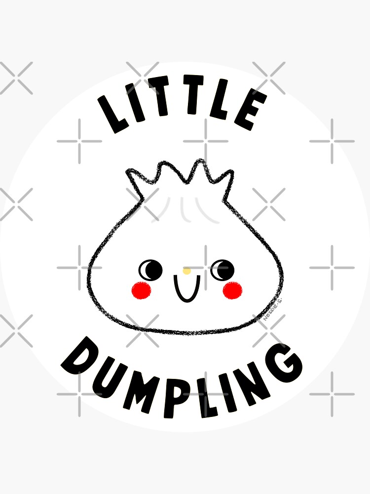 "Little Dumpling - White" Sticker by NessieSharpe | Redbubble