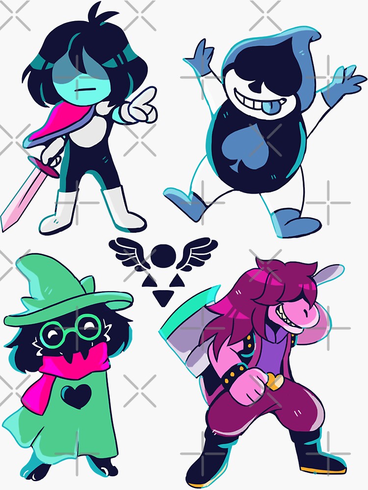"Susie kris lancer ralsei cute" Sticker by SmithGaddis | Redbubble