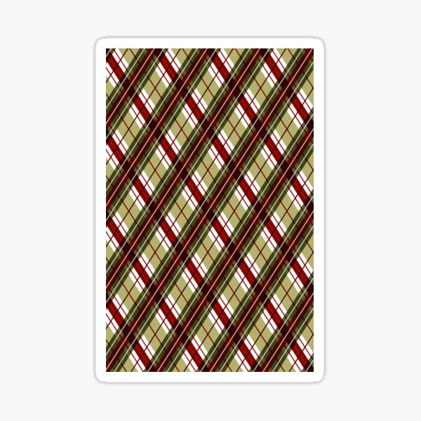 "Christmas plaid" Sticker for Sale by pnkpopcorn | Redbubble