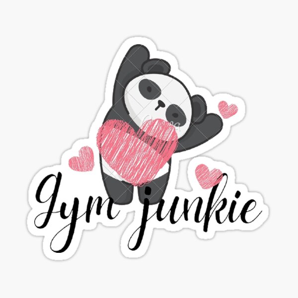 "gym junkie" Sticker by glamourhouse | Redbubble