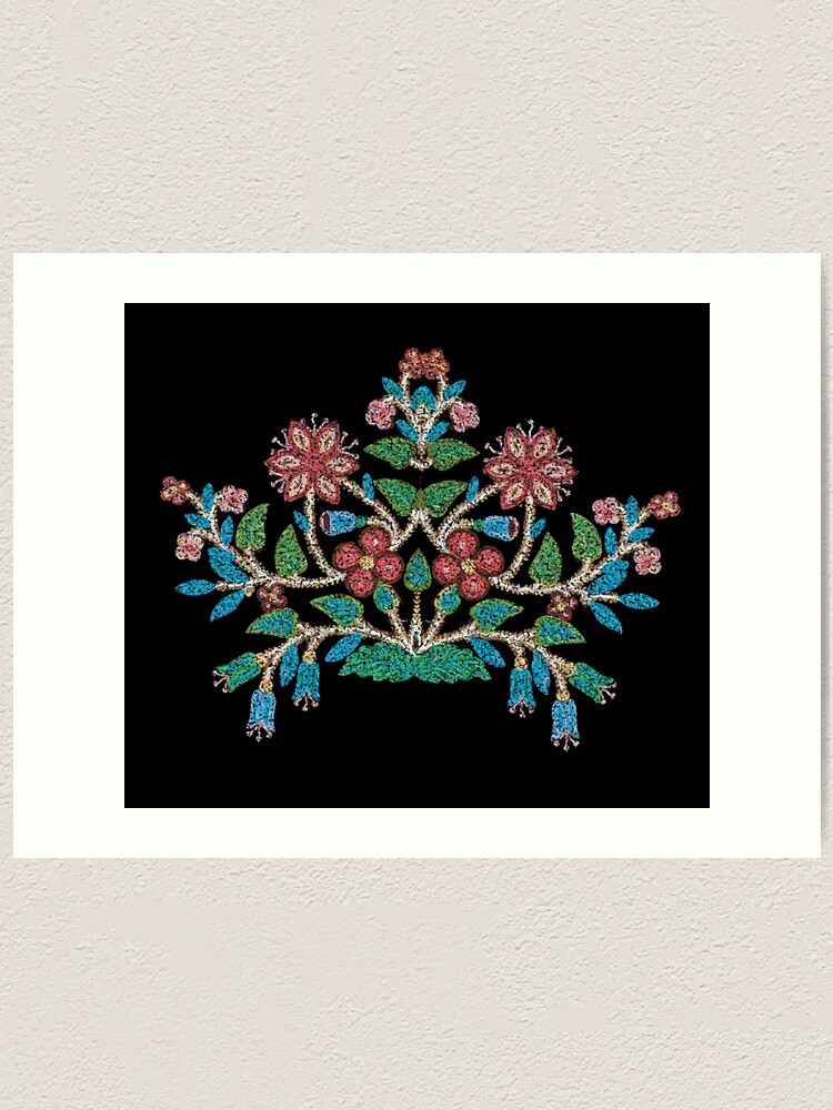 "Metis Beadwork Traditional" Art Print for Sale by hookline | Redbubble