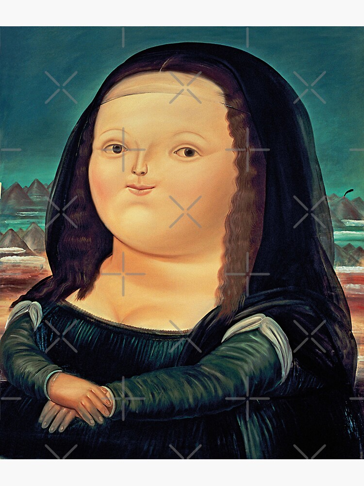 "Fernando Botero Mona Lisa" Sticker for Sale by abelalicia2 | Redbubble