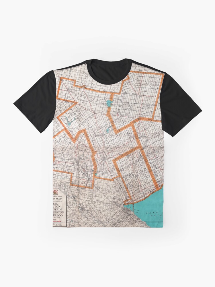 "1959 Vintage Map of the Counties of Peel, Halton, Dufferin, Wellington ...