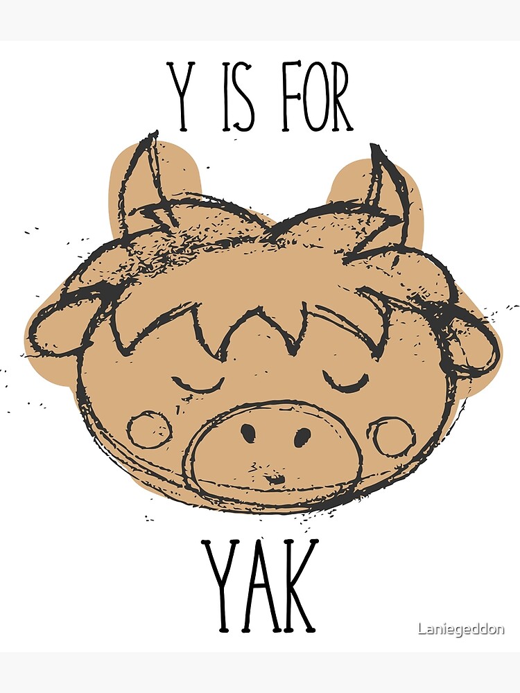 "Y is for Yak - Alphabet for Children" Art Print for Sale by ...