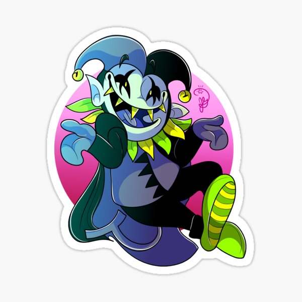 "Jevil sticker" Sticker for Sale by HigdonMartin | Redbubble