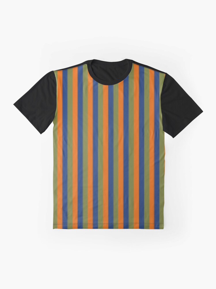 "70s and 80s Puppet Inspired Striped Shirt Design Pattern" Graphic T ...