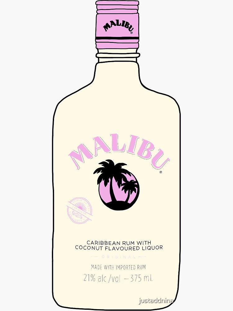 "pink malibu" Sticker for Sale by justaddnina | Redbubble