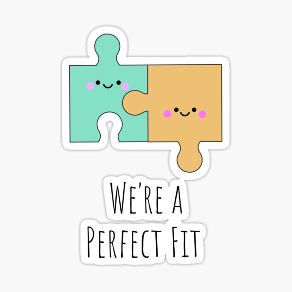 "We Are a Perfect Fit Puzzle Pieces" Sticker for Sale by BeesandBoo ...