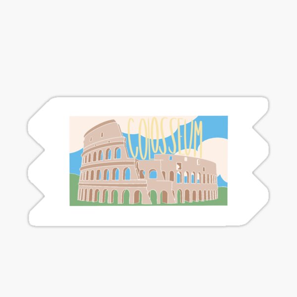 "The Colosseum Stamp" Sticker by HDuncanArt | Redbubble