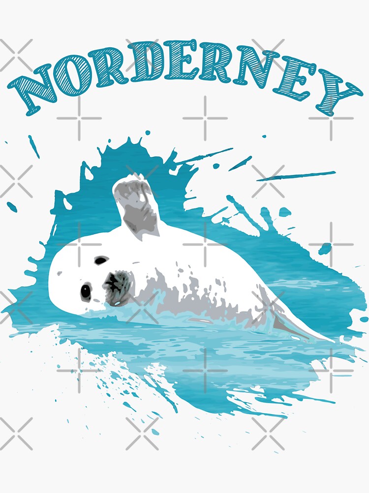 "Norderney vacation North Sea island seal seal" Sticker by Eastcook ...