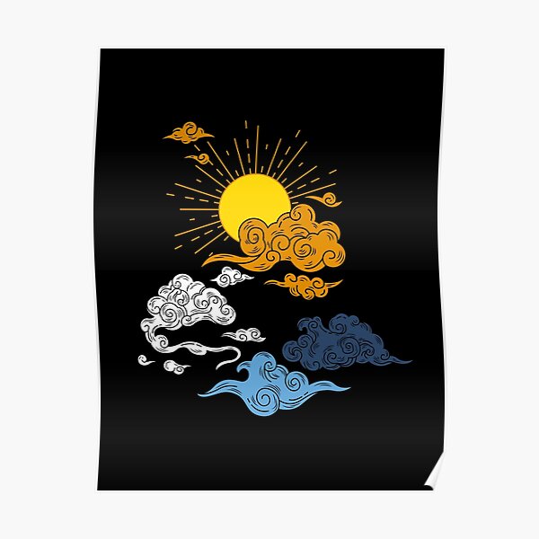 "Aro Ace Sun and Clouds. Aroace Pride" Poster by ClimbingTees | Redbubble