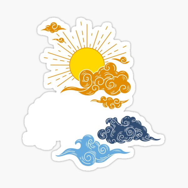 "Aro Ace Sun and Clouds. Aroace Pride" Sticker for Sale by ClimbingTees ...