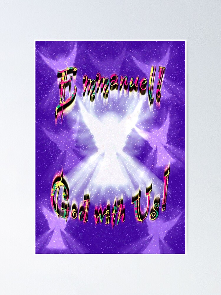 "Emmanuel, God with us! (Purple background)" Poster for Sale by ...