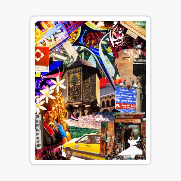 "Damascus - Syria - Collage" Sticker for Sale by rockyrolle | Redbubble