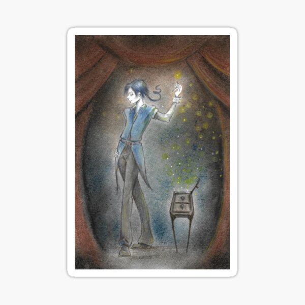 "Vampire Ku - Theatre of Fireflies ~ pastel painting" Sticker for Sale ...