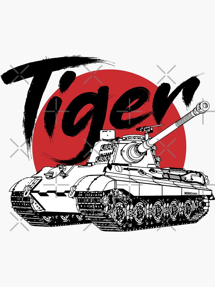 "Tiger tanks WW2 Sunset" Sticker for Sale by MirrZaaKK | Redbubble