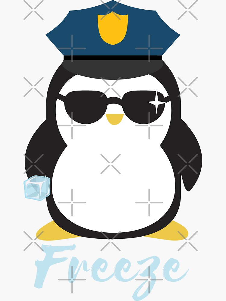 "Penguin Cop" Sticker for Sale by RLIN85 | Redbubble
