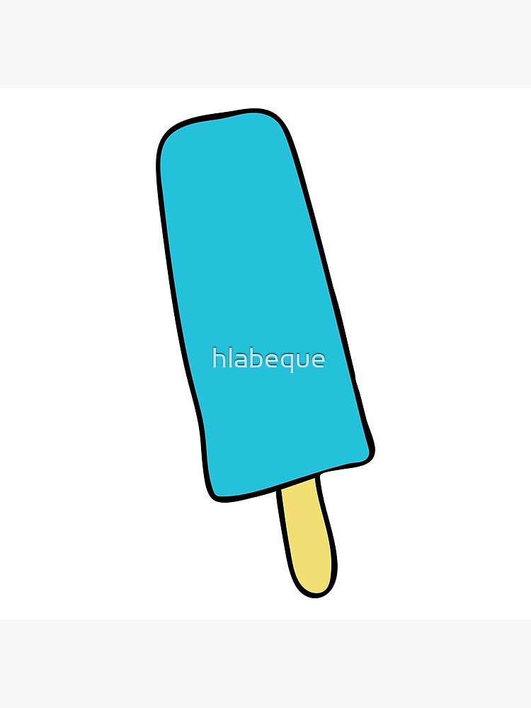 "Blue Ice Lolly Cartoon" Poster for Sale by hlabeque | Redbubble