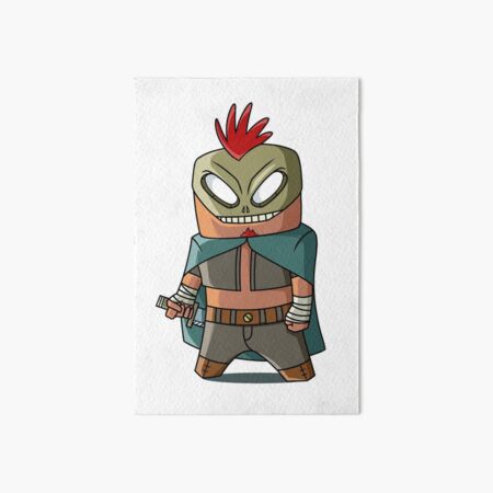 "Hand drawn cartoon character with Mohawk" Art Board Print by ...