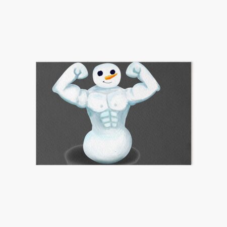 "Buff Snowman, Snow-Manly" Art Board Print for Sale by JavaDraws | Redbubble