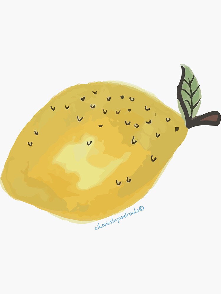 "Cute Summer Lemon" Sticker for Sale by Eikones | Redbubble