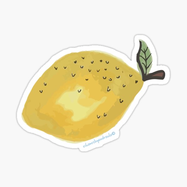 "Cute Summer Lemon" Sticker for Sale by Eikones | Redbubble