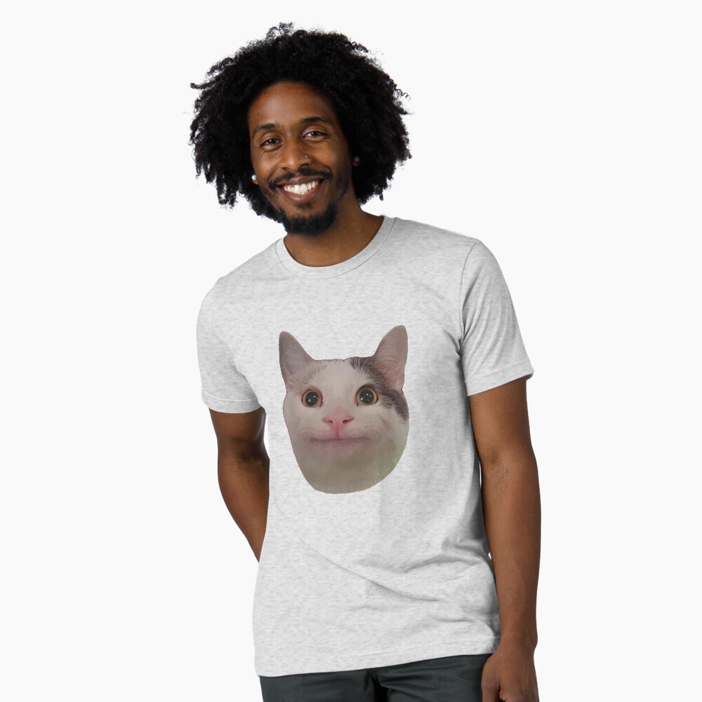 "Smiling Beluga Cat Meme Face" Sticker for Sale by fomodesigns | Redbubble