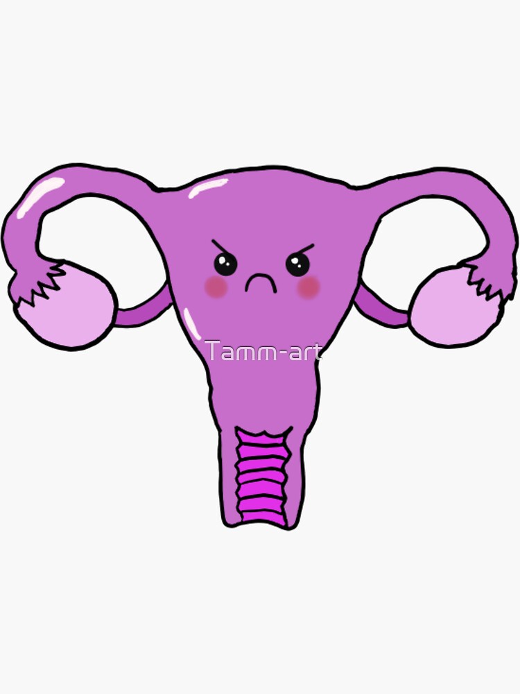 "Angry uterus" Sticker for Sale by Tamm-art | Redbubble