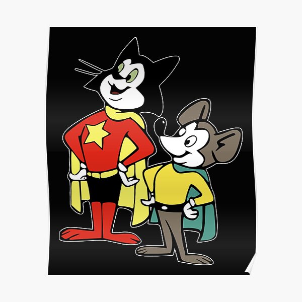 "Anime Courageous cat with Minute Mouse" Poster for Sale by ...