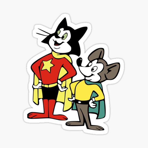 "Anime Courageous cat with Minute Mouse" Sticker for Sale by ...