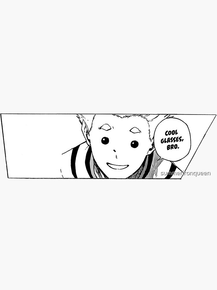 "Nice Glassed Bro - Blue Lock Manga Panel - Teppei Neru " Sticker by ...