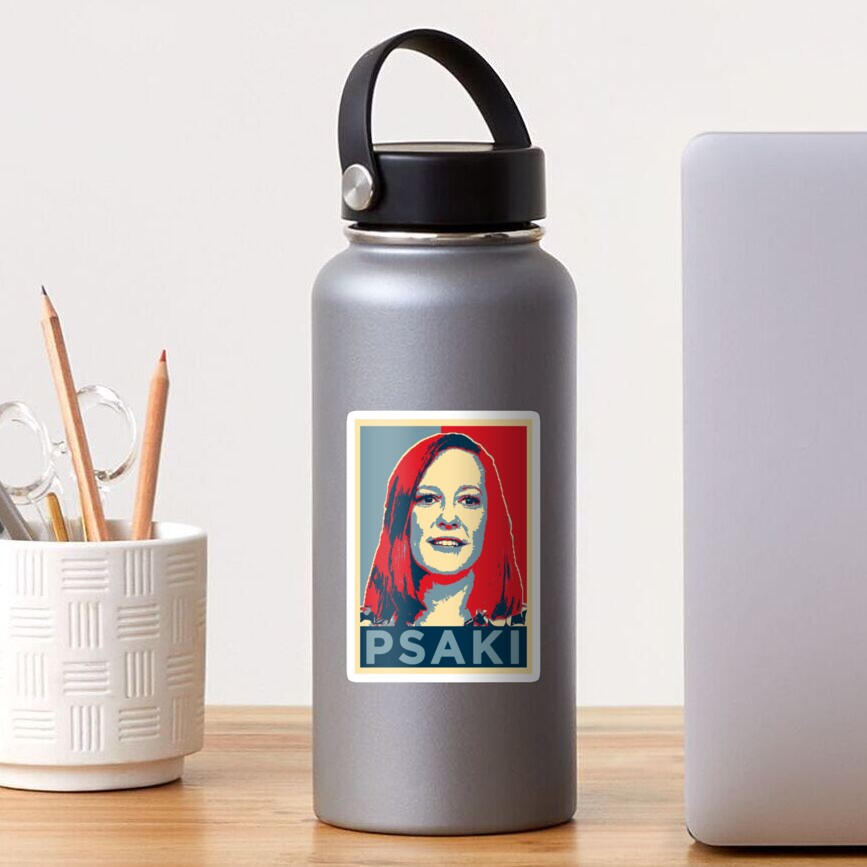 "Jen Psaki Poster" Sticker for Sale by SecondFloorDogs | Redbubble