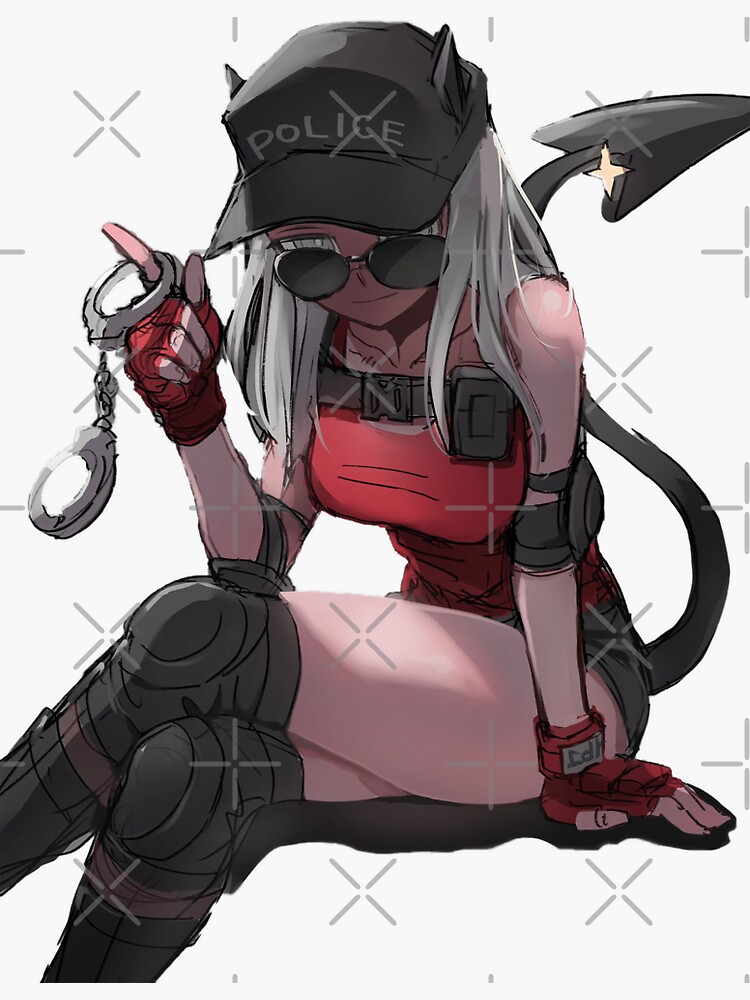 "Police Justice - Helltaker" Sticker for Sale by HanekawaTsubasa | Redbubble