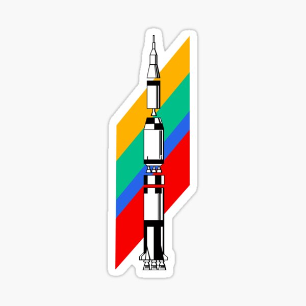 "Vintage Rocket" Sticker by TomSaturnV | Redbubble