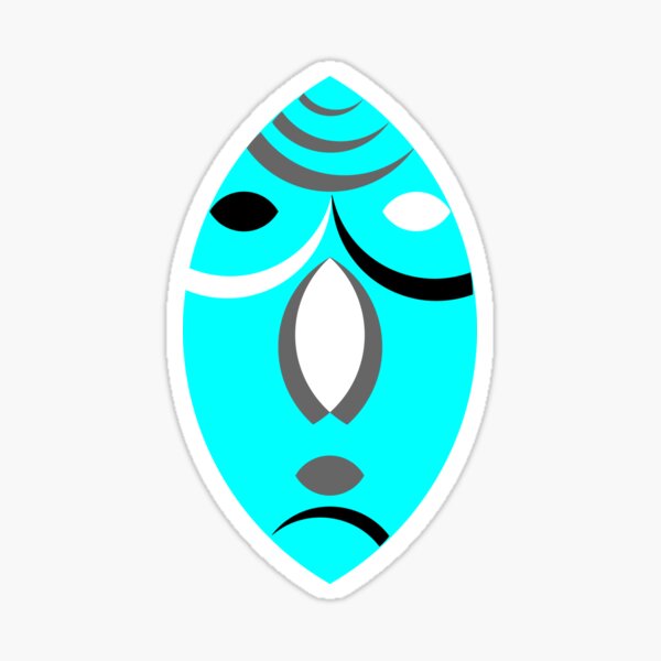 "blue without emotions mask" Sticker by MATH-MASK-ART | Redbubble