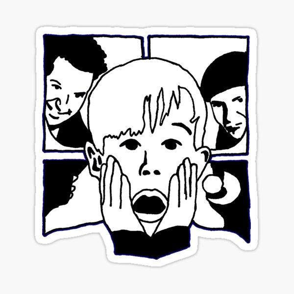 "AHHHHH!!!" Sticker for Sale by 90sNostalgicArt | Redbubble