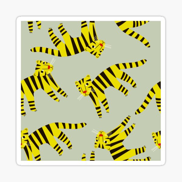 "Stylish tiger seamless pattern design in minimalistic style. Cute ...
