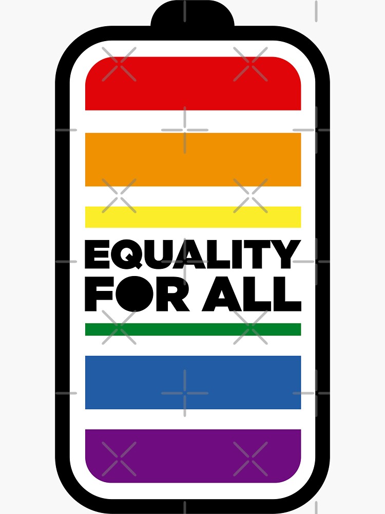 "EQUALITY FOR ALL" Sticker for Sale by FilipeDesigns | Redbubble