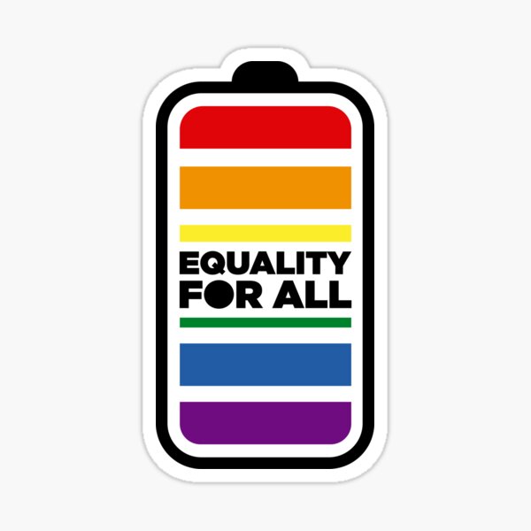 "EQUALITY FOR ALL" Sticker for Sale by FilipeDesigns | Redbubble