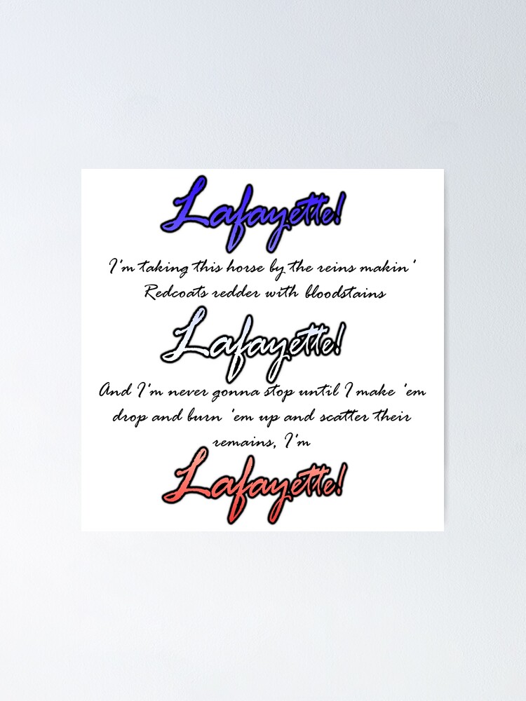 "Hamilton: Lafayette!" Poster by EpicAssassin | Redbubble