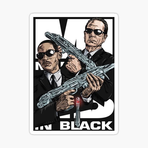 "Men in Black" Sticker for Sale by jordygraph | Redbubble