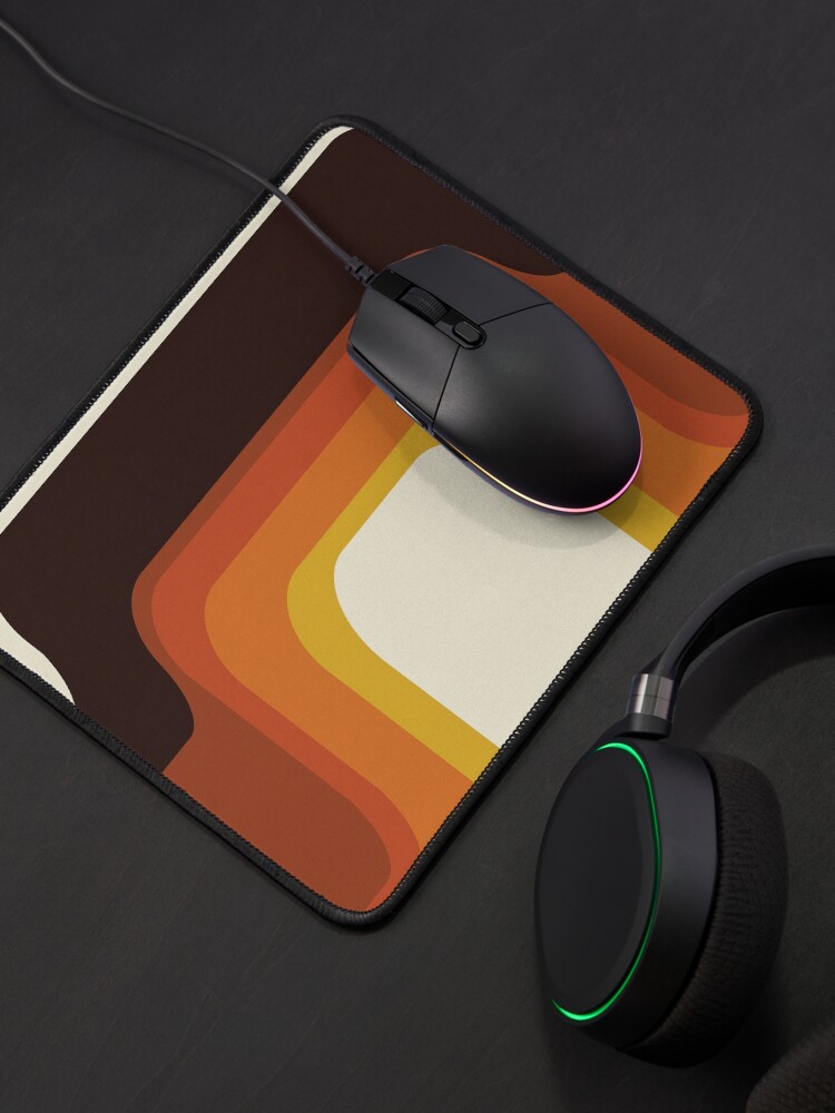 "Mid-Century Modern Meets 1970s Orange Rainbow" Mouse Pad for Sale by ...