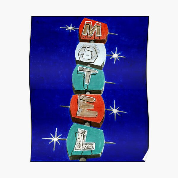 "Vintage Motel Sign" Poster for Sale by OttingerART | Redbubble